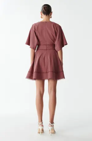 SAVEL A-line Mini Dress - Blush