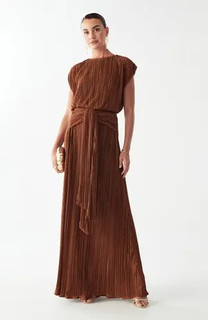 SAVEL Zarina Maxi Dress By - Rust