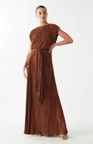 SAVEL Zarina Maxi Dress By - Rust