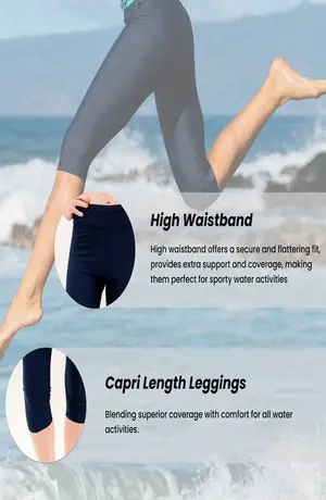 CALYPSA Capri Swim Leggings - Black