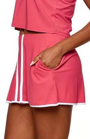 BOBBE ACTIVE Box-pleated Skater Skirt - Geranium