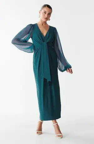 SAVEL Indiana Midi Dress - Teal