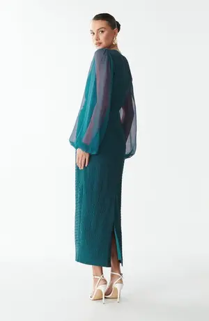 SAVEL Indiana Midi Dress - Teal