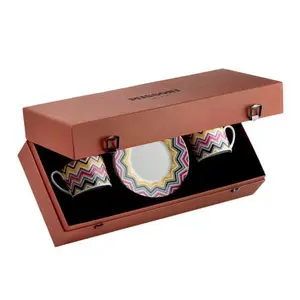 Missoni Tea Cup & Saucer Set Of 2 In Luxury Box - Multicolor 3