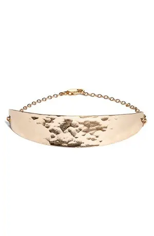 NASHELLE Hammered Id Bracelet - Gold Fill