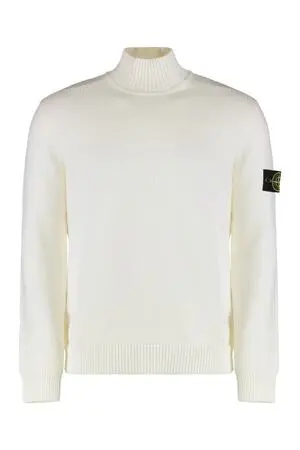 Stone Island Cotton Turtleneck Sweater - Beige