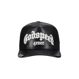 GODSPEED Gs Forever Leather Trucker Hat - Black