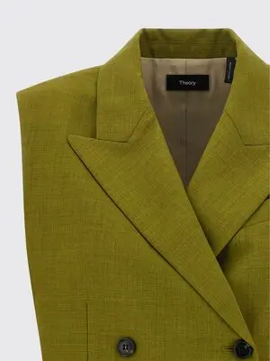Theory Double Breasted Waistcoat - Green