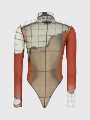JEAN PAUL GAULTIER Printed Mesh Bodysuit - Multicolor