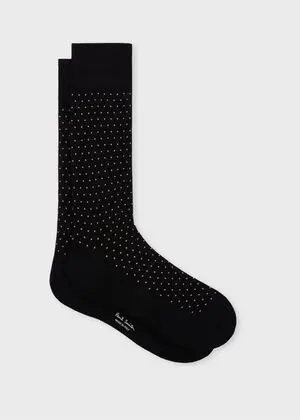Paul Smith Polka Dot Crew Socks - Black
