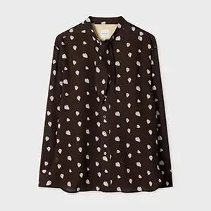 Paul Smith Paul Smith Damson 'Strawberry' Print Shirt - Brown