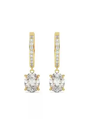 TILLA 14k Yellow Gold Lab Grown Diamond Earrings - White