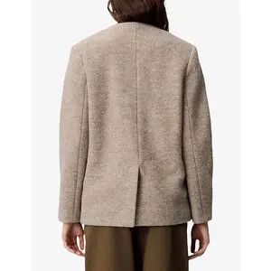 Claudie Pierlot Buttoned V-neck Wool Jacket