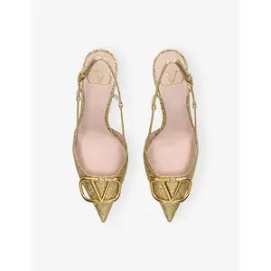 Valentino Garavani Vlogo 80 Slingback Jacquard Heels
