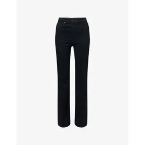 FRAME The Reboot Flared Stretch-denim Jeans - Black
