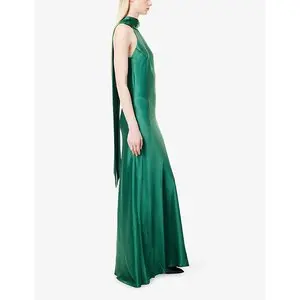 Galvan Sienna Halter-neck Satin Gown