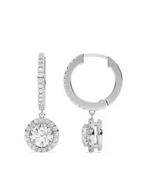 TILLA 14k White Gold 2.35ct Diamond Earrings - Silver