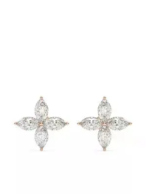 TILLA 14kt Lab Grown Diamond Cluster Earrings - White