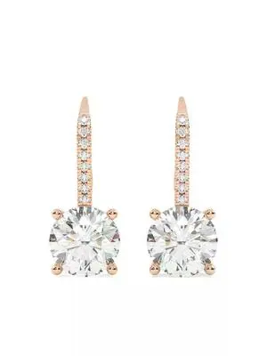 TILLA 14kt Rose Gold Dangling Earrings - Pink