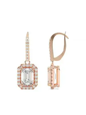 TILLA 14kt Rose Gold Prong Setting Earrings