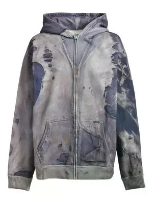 KAMIYA Distressed Zip-up Hoodie