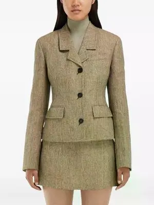 FERRAGAMO Single-breasted Blazer - Neutrals