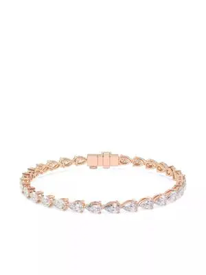 TILLA 14kt Rose Gold Pear-cut Tennis Bracelet - Pink