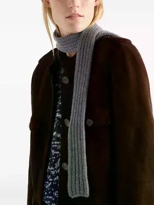 Prada Logo-detail Knit Scarf