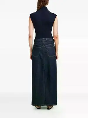 Proenza Schouler White Label Zane Ribbed Top - Blue