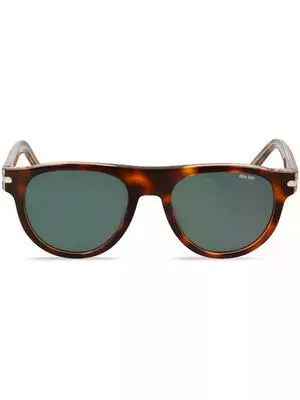 Nike Crescent Iii Round-frame Sunglasses - Brown
