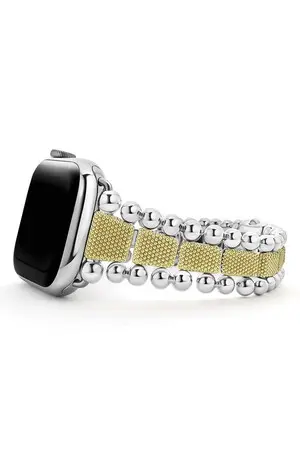 Lagos Smart Caviar Beaded Watch Bracelet - Gold