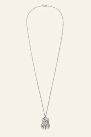 Ba&sh Anouchka Zircon Pendant Necklace - Gray