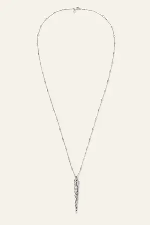 Ba&sh Angela Long Zircon Necklace - Gray