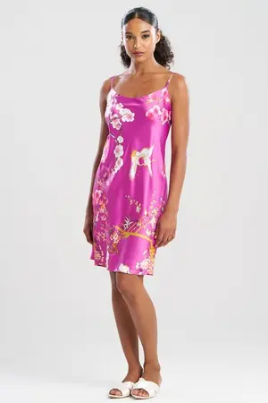 Natori Sakura Satin Chemise - Pink / Purple