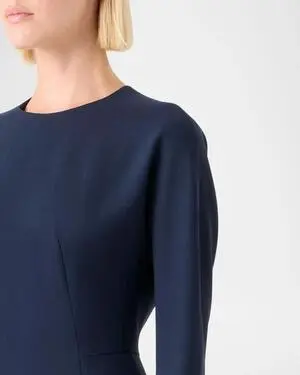 Akris Fit-and-flare Handkerchief Dress - Navy