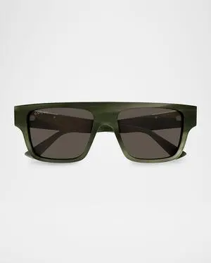 Gucci 53mm Square Sunglasses Green