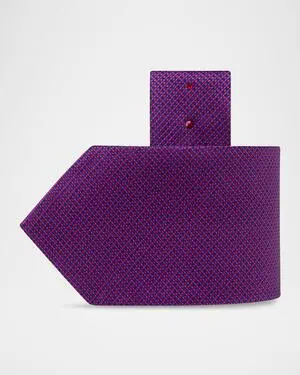 Stefano Ricci Micro-Stripe Silk-Blend Tie Red