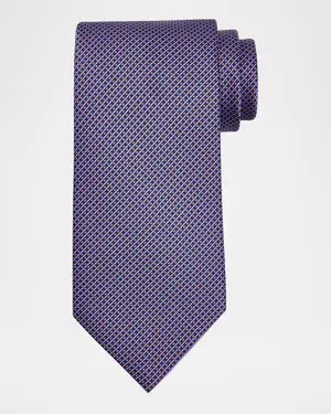 Stefano Ricci Micro-Stripe Silk-Blend Tie Yellow