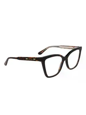 Calvin Klein Tortoiseshell-pattern Square-frame Glasses