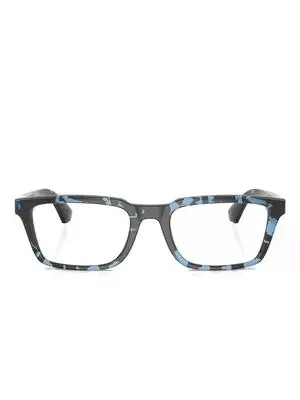 Burberry Tortoiseshell Rectangle Eyeglasses - Blue