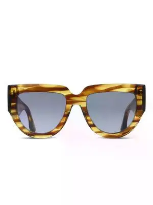 Victoria Beckham Striped Sunglasses - Brown