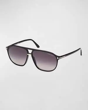 TOM FORD Acetate Square Sunglasses - Grey