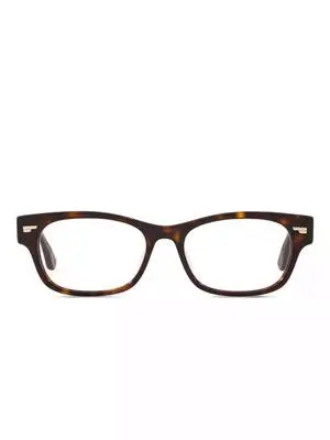 Oliver Spencer Denton Rectangle Glasses - Brown