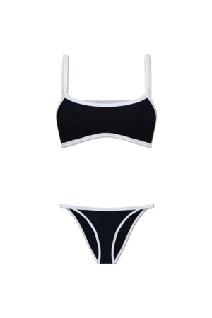 Hunza G Tyler Two-Piece Swimsuit Black