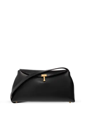 TOTEME Leather Shoulder Bag - Black