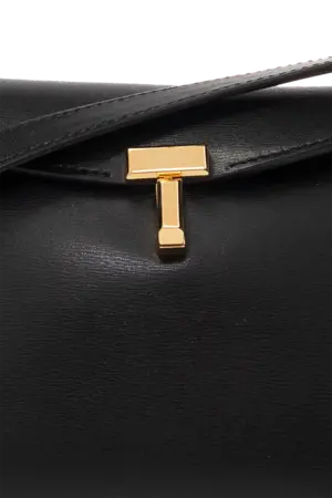TOTEME Leather Shoulder Bag - Black