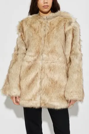 GESTUZ Gzricca Faux Fur Coat - Beige