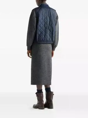Prada Re-nylon Ribbed Knit Quilted Vest - Blue