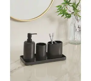 BROOKLYN LOOM Eli Bronze 4-piece Bath Accessory Set - One-color