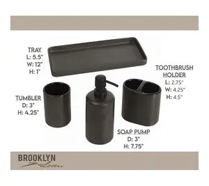 BROOKLYN LOOM Eli Bronze 4-piece Bath Accessory Set